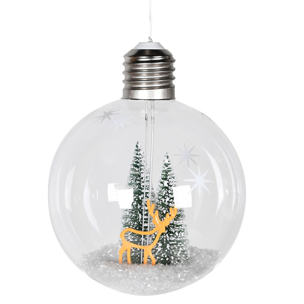 Lit Christmas Forest Bauble 15cm | Annie Mo's