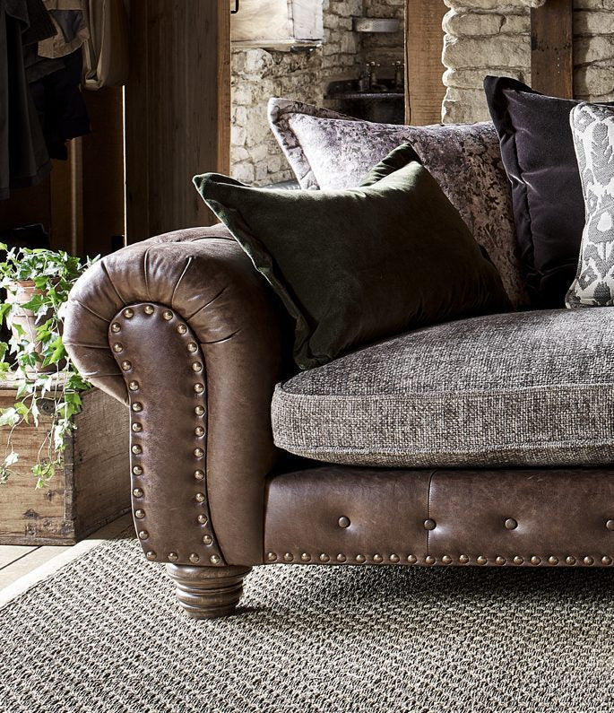 Wilson Wing Chair - Leather Fabric Combination | Annie Mo's