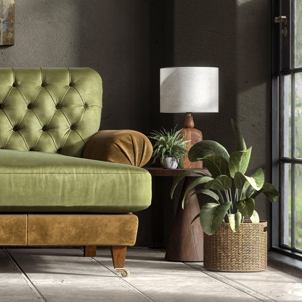 Otis Snuggler Sofa | Leather Fabric Mix | Annie Mo's