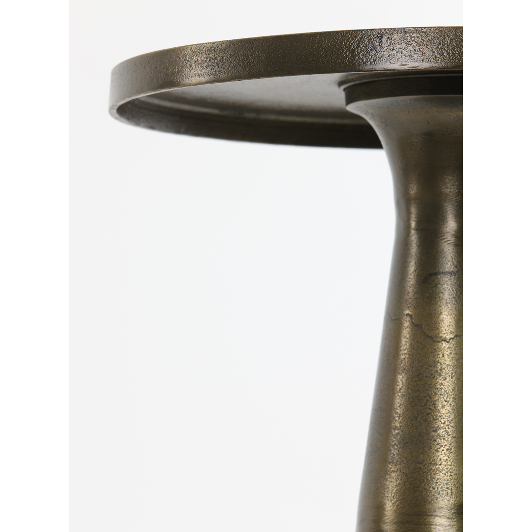 Antiqued Bronze Round Side Table 61cm | Annie Mo's
