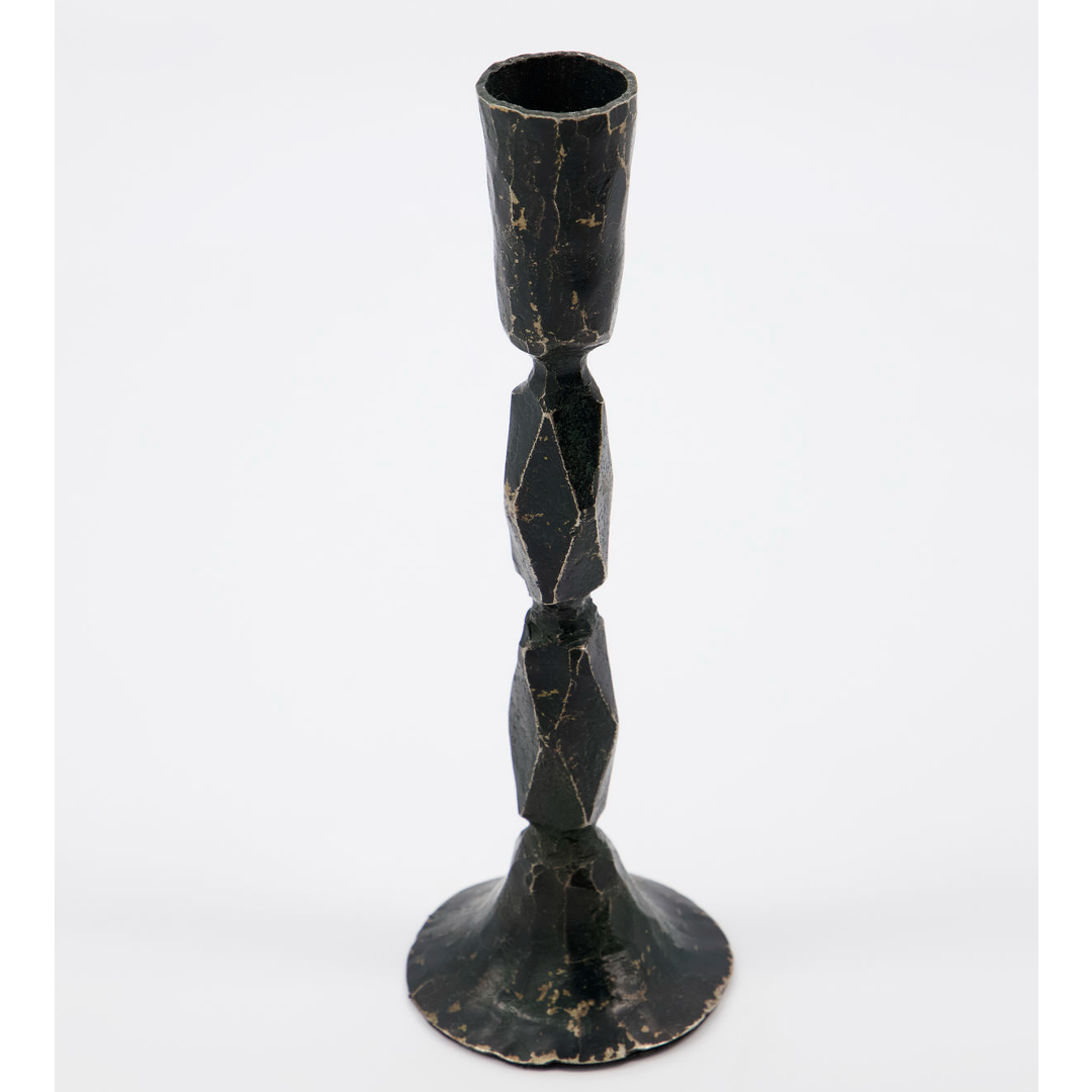 Black Metal Candlestick 20cm | Annie Mo's